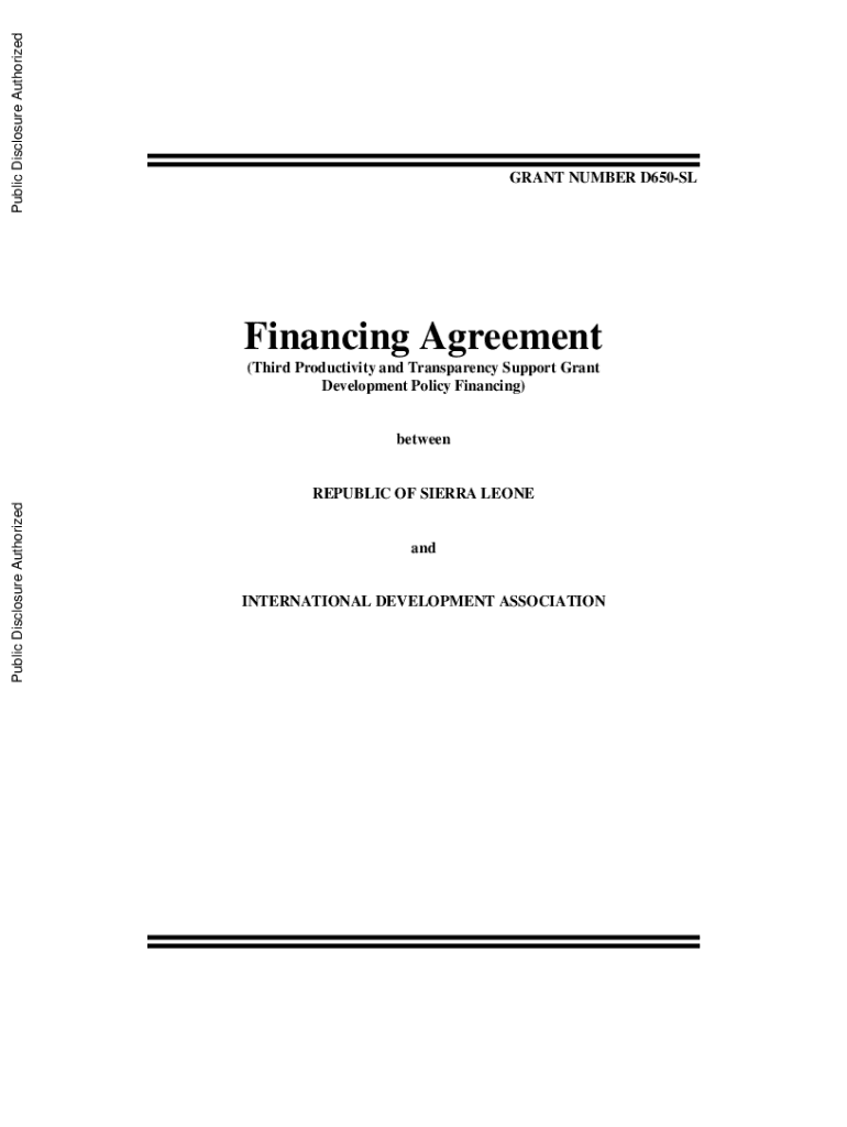 Fillable Online documents1.worldbank.org curated enGRANT NUMBER D650-SL Public Disclosure ...