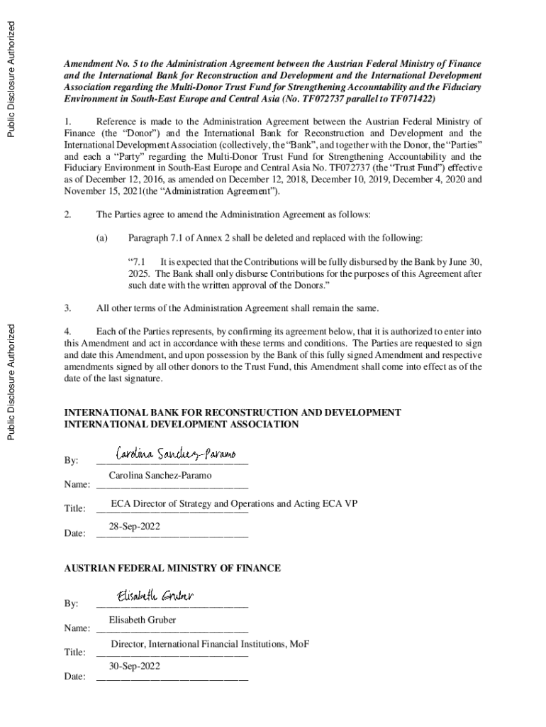 Fillable Online documents1.worldbank.orgcuratedenPublic Disclosure Authorized Administration ...