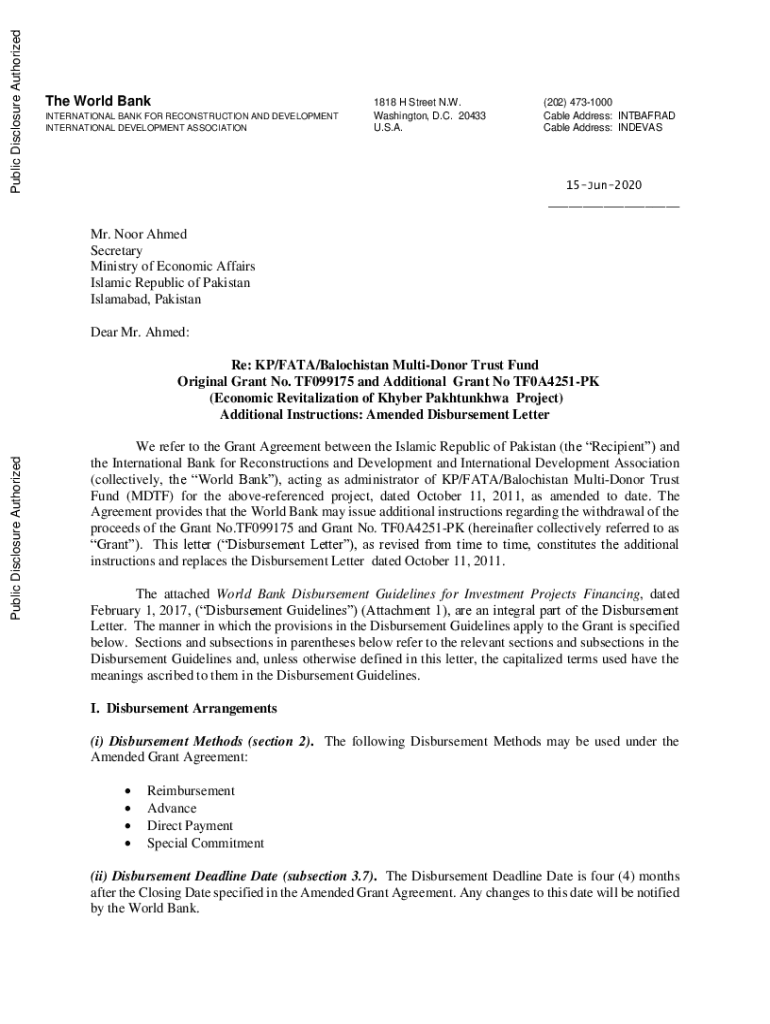 Fillable Online Official-Documents-Amended-Disbursement-Letter-for-Grant ... Fax Email Print ...