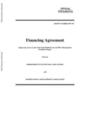 Fillable Online Official Documents- Financing Agreement for Credit 6157 ...
