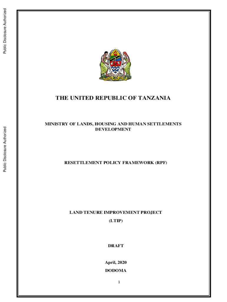 Fillable Online Resettlement-Framework-Land-Tenure-Improvement-Project ... Fax Email Print ...