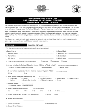 Fillable Online 2022 ANNUAL SCHOOL CENSUS - Ministry of Education2022 ...