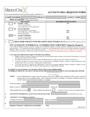 Fillable Online Account Bill Request Form HMIC 3-14.doc Fax Email Print ...