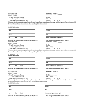 Fillable Online Race Registration Form TemplateFormsiteRoad Race ...