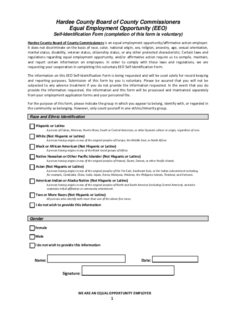 Fillable Online Hardee County BOCC Employment Application. Hardee County BOCC Employment ...