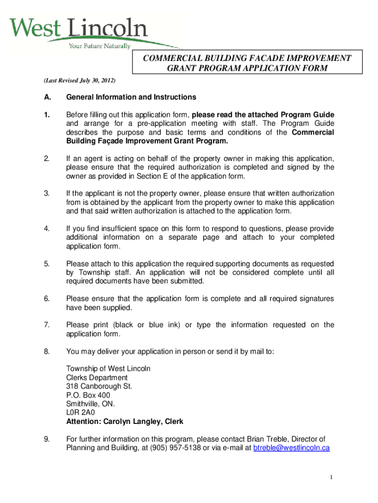 Fillable Online DT Smithville Commercial Building Facade Grant Application Form 2 Fax Email ...