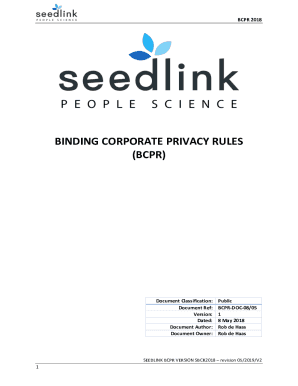 Fillable Online Binding Corporate Rules (BCR)European Commission Fax Email Print - pdfFiller