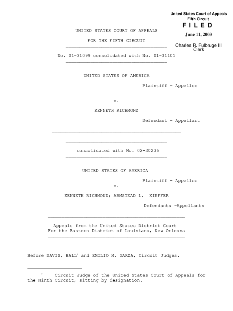 Fillable Online In The United States Court Of Appeals For The Fifth