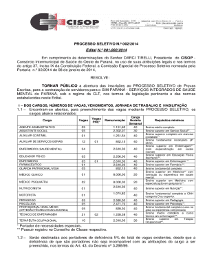 Fillable Online s3-sa-east-1.amazonaws.comstaticPROCESSO SELETIVO 002/2014 EDITAL 001/2014 ...