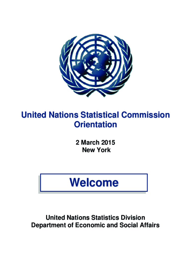 Fillable Online unstats un United Nations Statistical Commission (UNSC ...