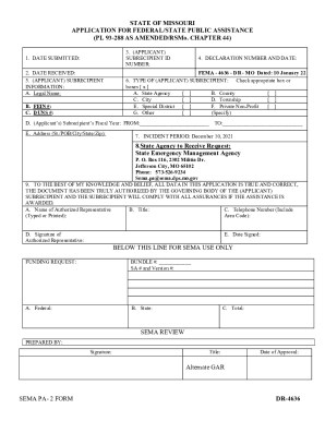 Fillable Online sema dps mo State Forms DR-4636 Fax Email Print - pdfFiller