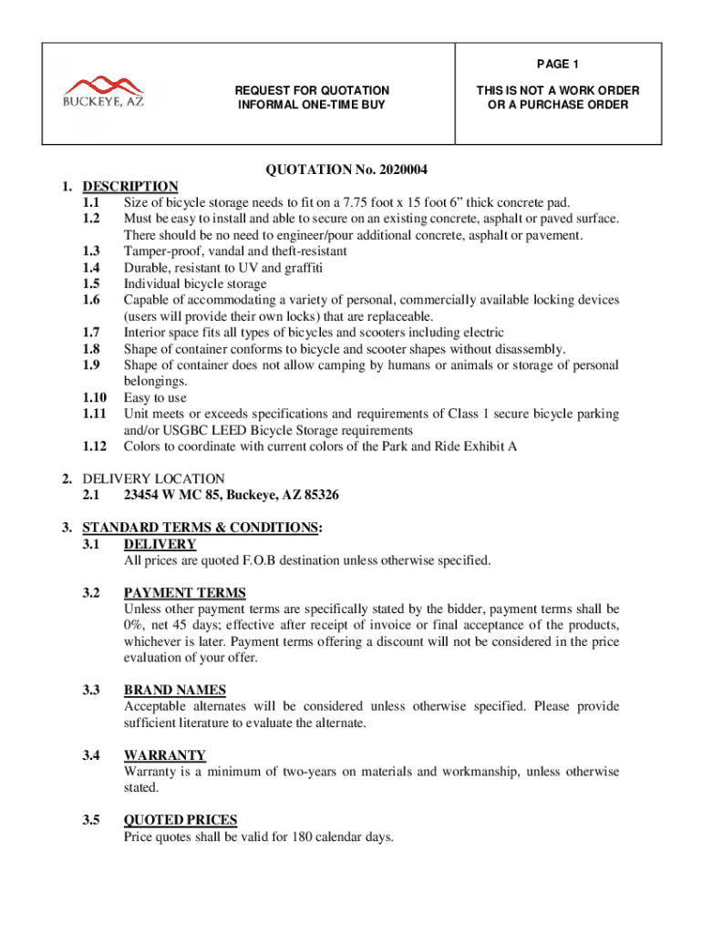 Fillable Online How to Write an RFQ: Templates, Examples and Process ...