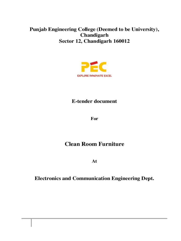 Fillable Online pec ac pec.ac.inHomePunjab Engineering College, (Deemed ...