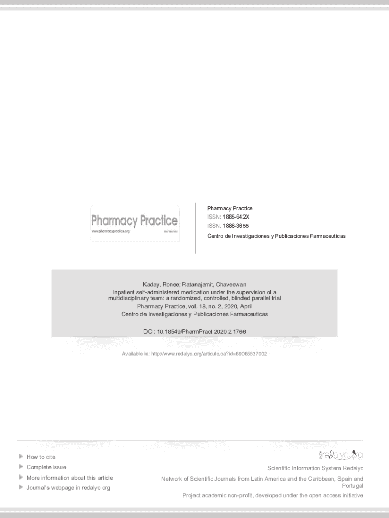 Fillable Online Inpatient self-administered medication under the supervision ... Fax Email Print ...
