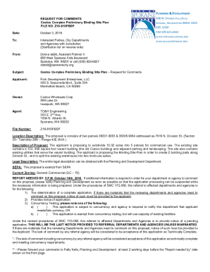 Fillable Online Costco Complex Binding Site Plan Request for Comments Fax Email Print - pdfFiller