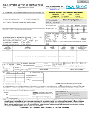 Fillable Online Shipper Letter FormFill Out Printable PDF Forms Online ...