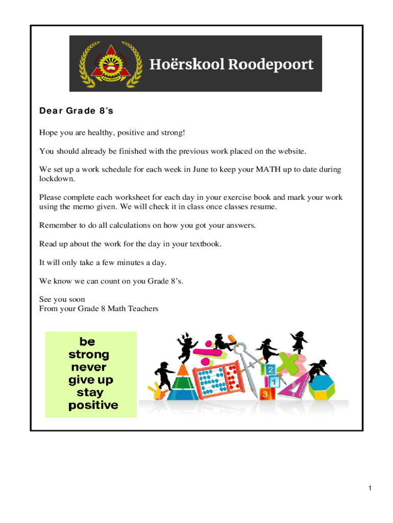 Fillable Online Grade 8 Worksheets Fax Email Print - pdfFiller