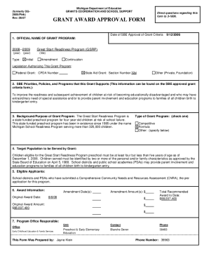 Fillable Online docslib.orgdoc8767356Grant Award Approval Form (Pink), Attachments,And Letters ...