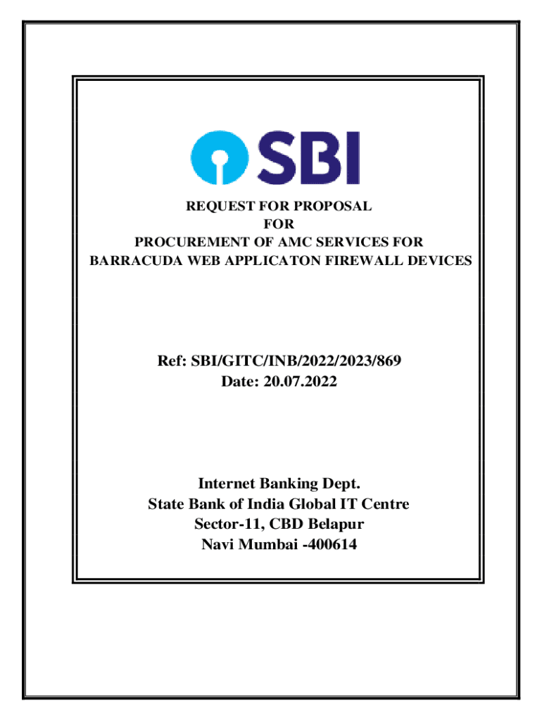 Fillable Online sbi.co.inwebfilesuploadsREQUEST FOR PROPOSAL FOR ...