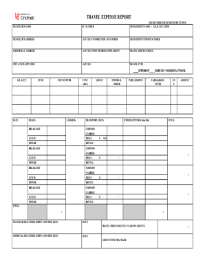 Fillable Online business uc templatearchive.comtravel-expense-report46 Travel Expense Report ...