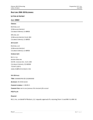 Fillable Online Rezoning Letter Of IntentUS Legal Forms Fax Email Print ...