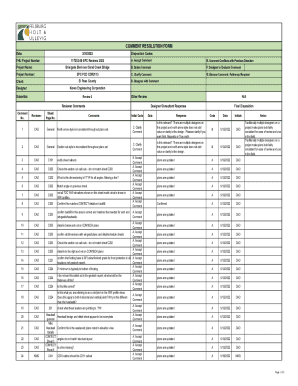 Fillable Online Comment Resolution Form for IP 71111.21 CDBI - nrc.gov ...
