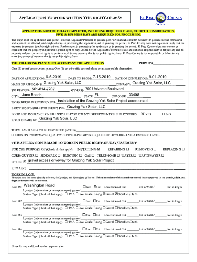 Fillable Online RIGHT OF WAY PERMIT APPLICATION FOR UTILITY WORK - Suffolk, VA Fax Email Print ...