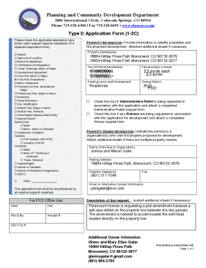 Fillable Online Planning and Community Development Department Type D ...