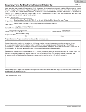 Fillable Online Fillable Online Summary Form for Electronic Document ...