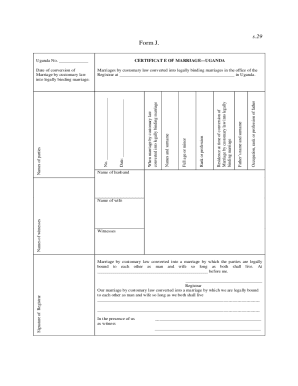 Fillable Online unstats un Certificate of marriage form J Fax Email Print - pdfFiller