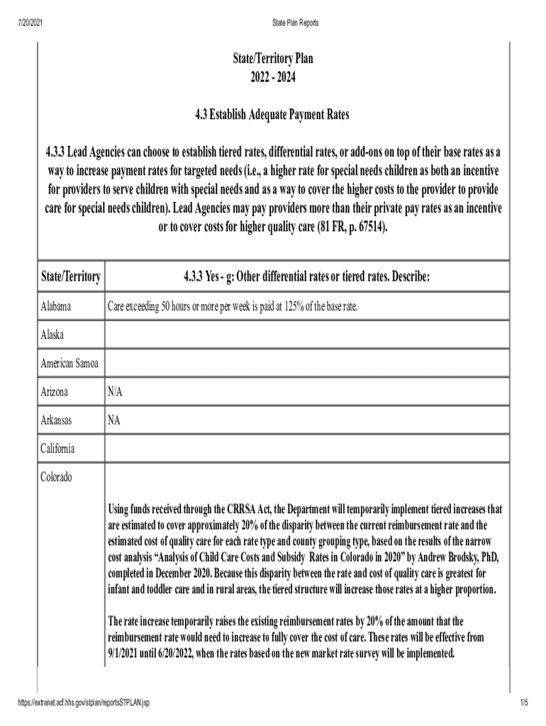 Fillable Online Child Care and Development Fund (CCDF) Plan for ...