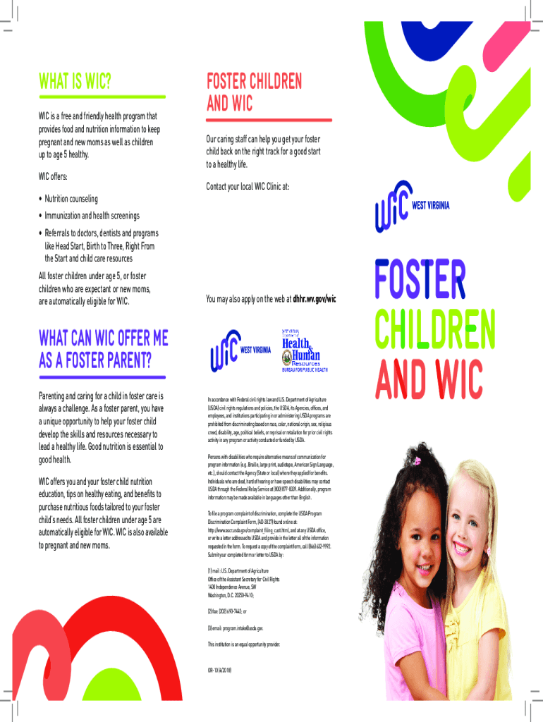 Fillable Online dhhr wv Foster Children and WIC Fax Email Print - pdfFiller