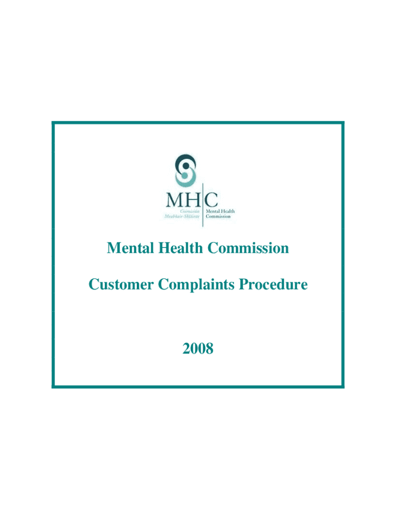Fillable Online Complaints about mental health care - NSW Health Care ...