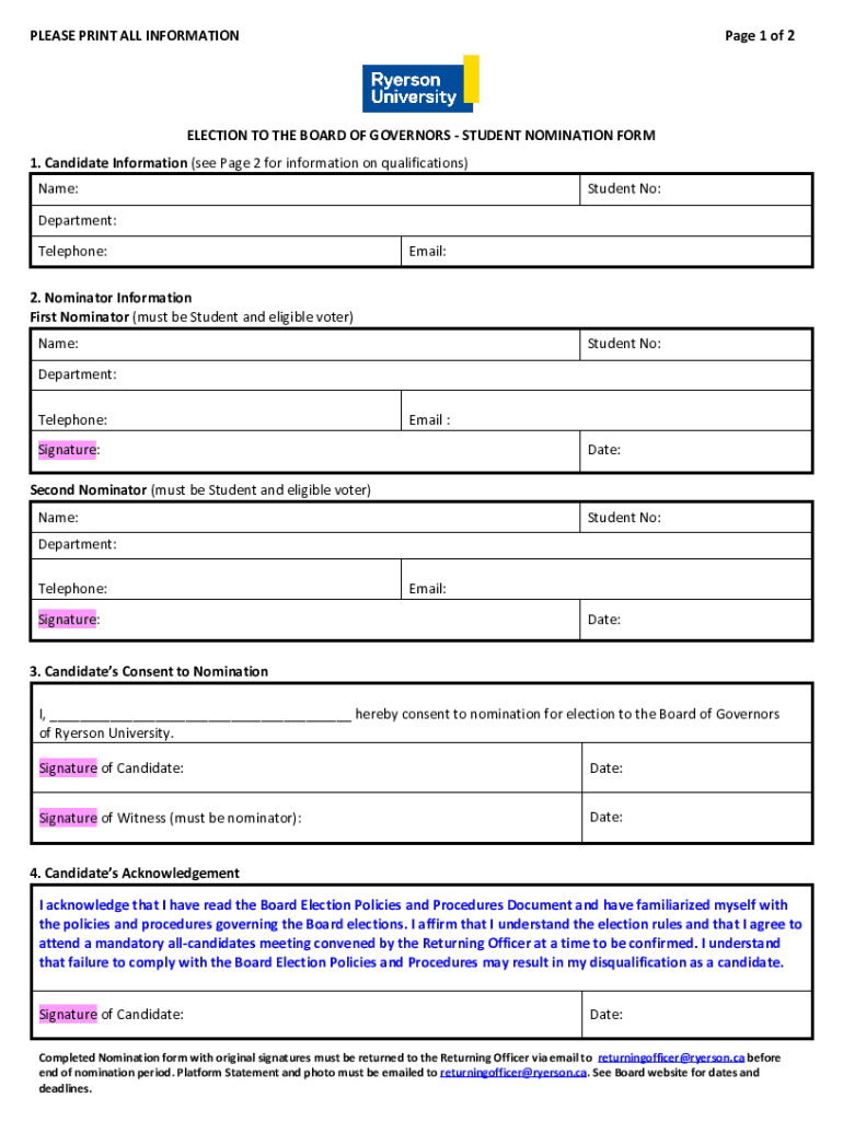 Fillable Online How To Write a Nomination Letter in 4 Steps (With ...