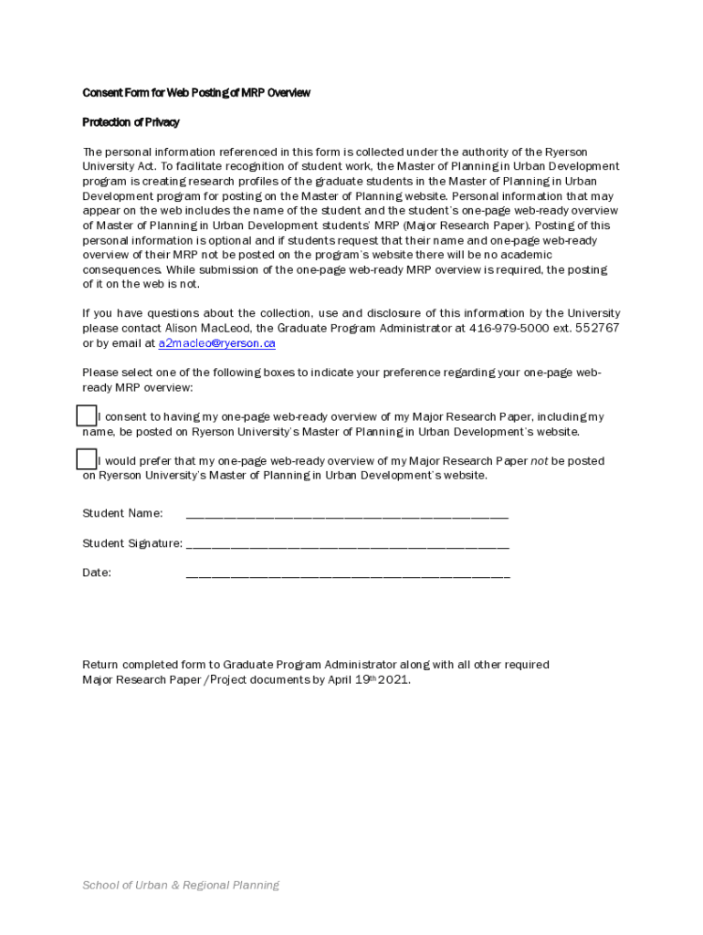 Fillable Online MRP-consent-form-2021.pdf - Toronto Metropolitan University Fax Email Print ...