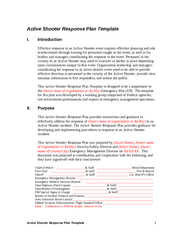 Active ShooterResponse Planning: Run, Hide, Fight: Run ... - FEMA Doc ...