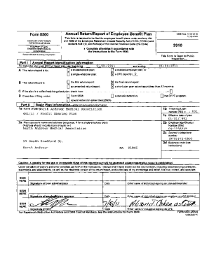 Fillable Online Form 5500 Annual Return/Report of Employee Benefit ...