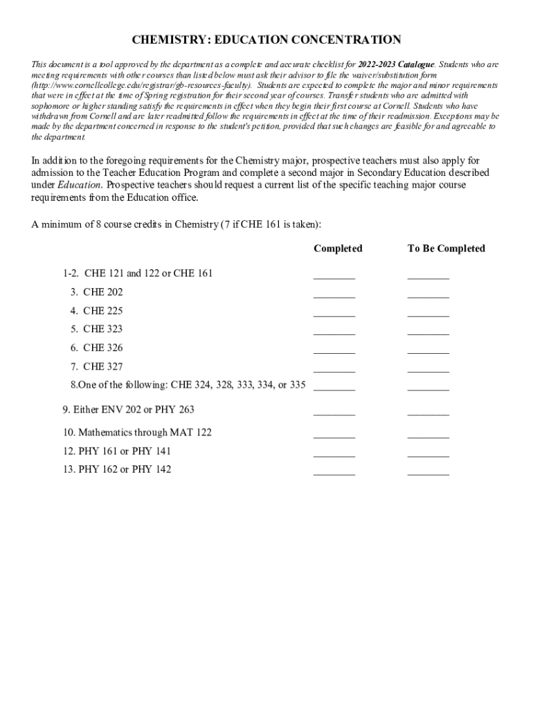 Fillable Online Chemistry: Chemistry Education (Ph.D.)Chemistry Fax ...