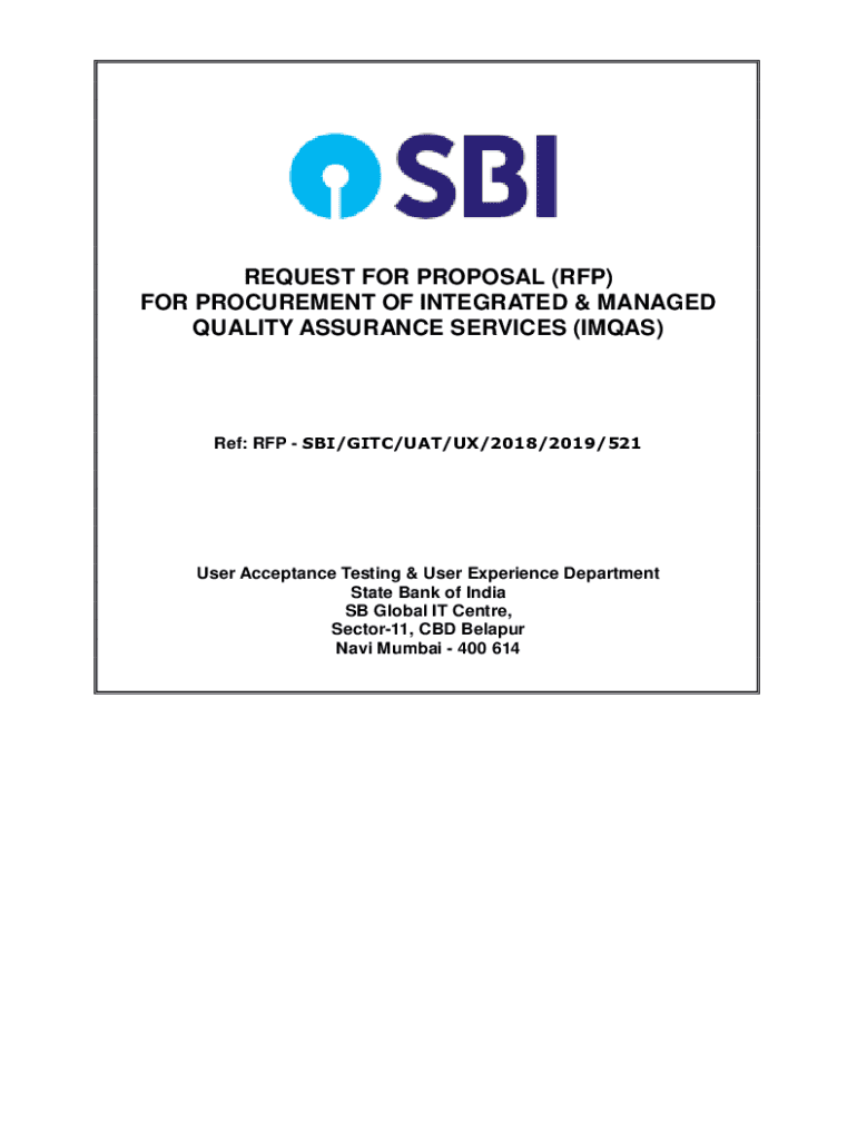 Fillable Online REQUEST FOR PROPOSAL (RFP) FOR PROCUREMENT OF ...