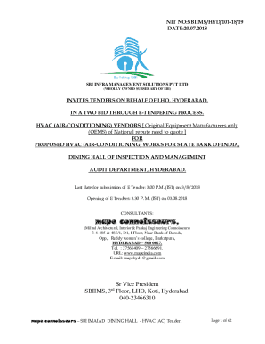 Fillable Online notice inviting tender. (nit) - SBI Fax Email Print ...