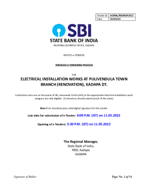 Fillable Online THROUGH E-TENDERING PROCESS - bank.sbi Fax Email Print - pdfFiller