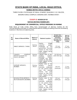 Fillable Online State Bank of India (SBI), Mumbai, IndiaHead office, address, tel ... Fax Email ...