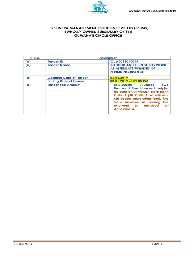 Fillable Online Description Tender ID Tender Name Ending Date of Tender ...