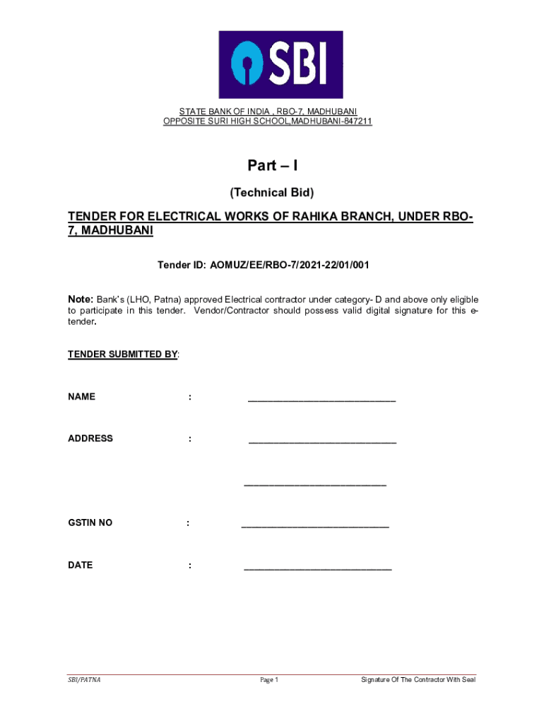 Fillable Online STATE BANK OF INDIA, Regional Business Office ...