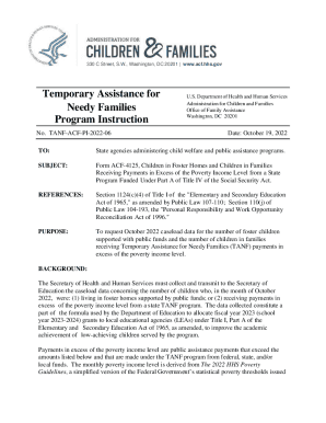 Fillable Online TANF-ACF-PI-2022-06. Form ACF-4125, Children in Foster ...