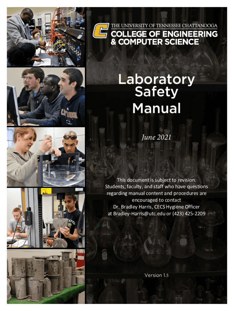 Fillable Online Laboratory Safety Manual - University of Tennessee at Chattanooga Fax Email ...