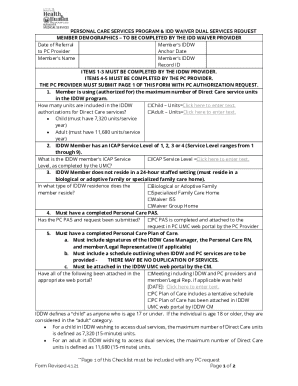 Fillable Online dhhr wv WV PCIDDW Dual Services Request Form 4.1.21 Fax ...