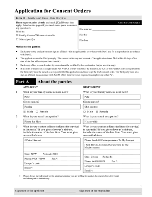 Fillable Online Application for Consent Orders - Webflow Fax Email ...