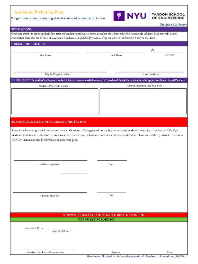 Fillable Online Acknowledgment of Probation Form Fax Email Print ...