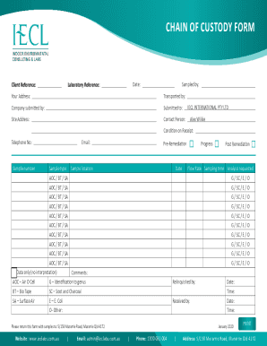 Fillable Online Sample-Chain-of-Custody-Form.docx - Property Record ...